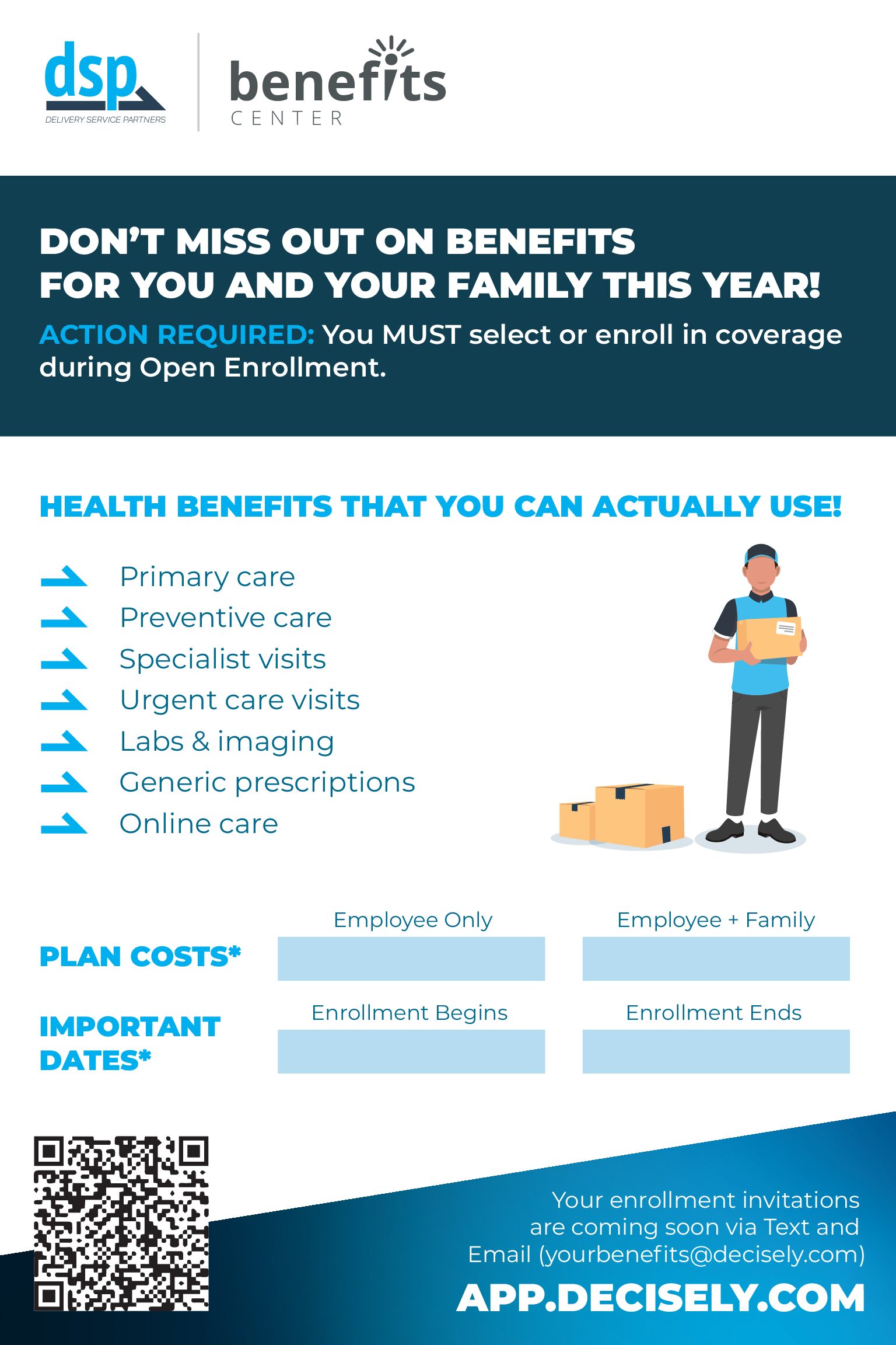 Great Enrollment Benefits - Delivery Service Partners Benefits Center